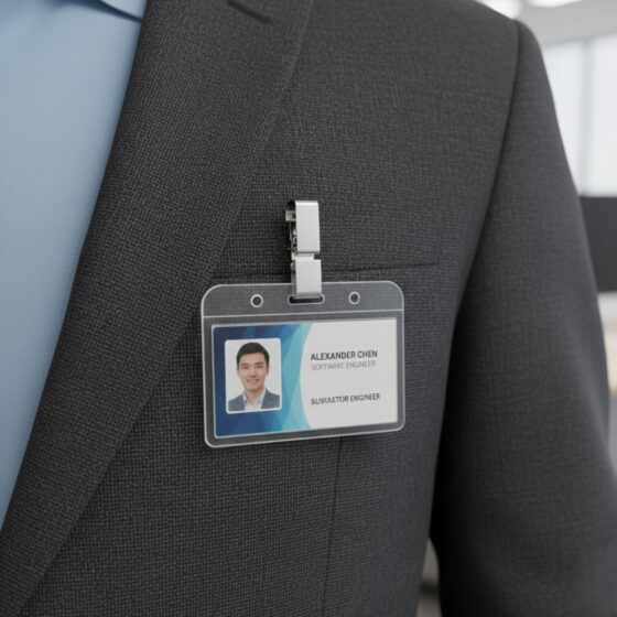 Printed Vertical Paper ID Badge